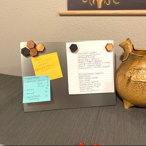 Steel Magnet Board, 11 X 8, Vision Board DIY Display Metal Magnet Board ...