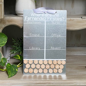 Student Locator Magnet Board: Classroom Management Organizer - Etsy