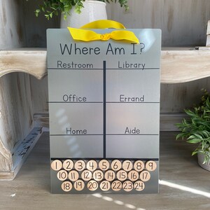 Student Locator Magnet Board: Classroom Management Organizer - Etsy
