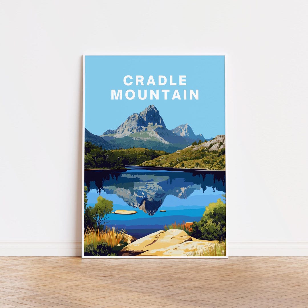 Cradle Mountain Travel Poster | Central Highlands Region & Tasmania ...