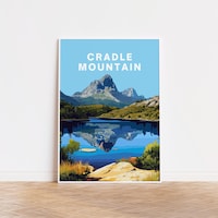 The Overland Track Poster, Cradle Mountain, Tasmania, Travel Poster ...