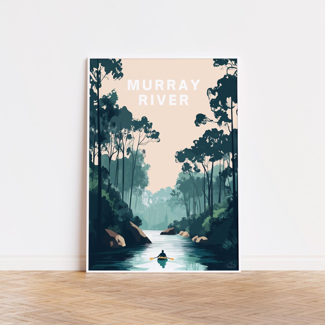 Murray River Travel Poster | Forest & Nature Wall Art | Perth Western ...