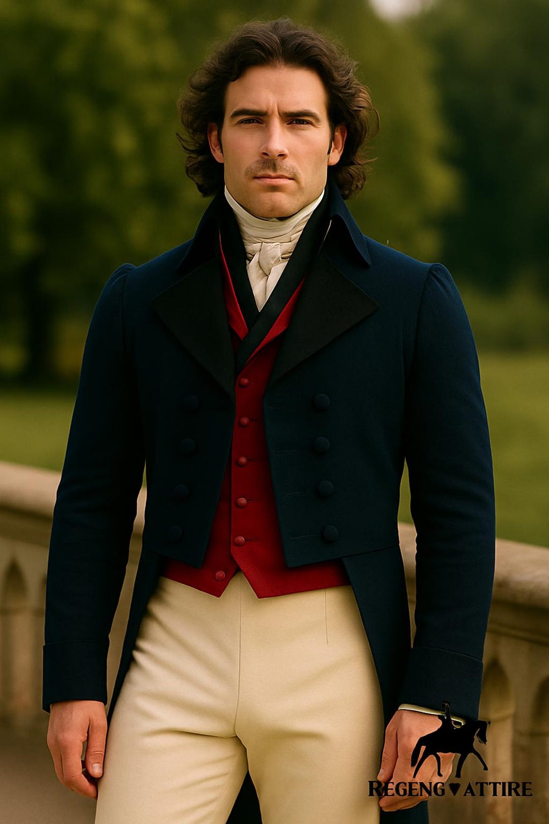 Mens Navy Blue Regency Tailcoat – Jane Austen, Groom Wedding Suit ...