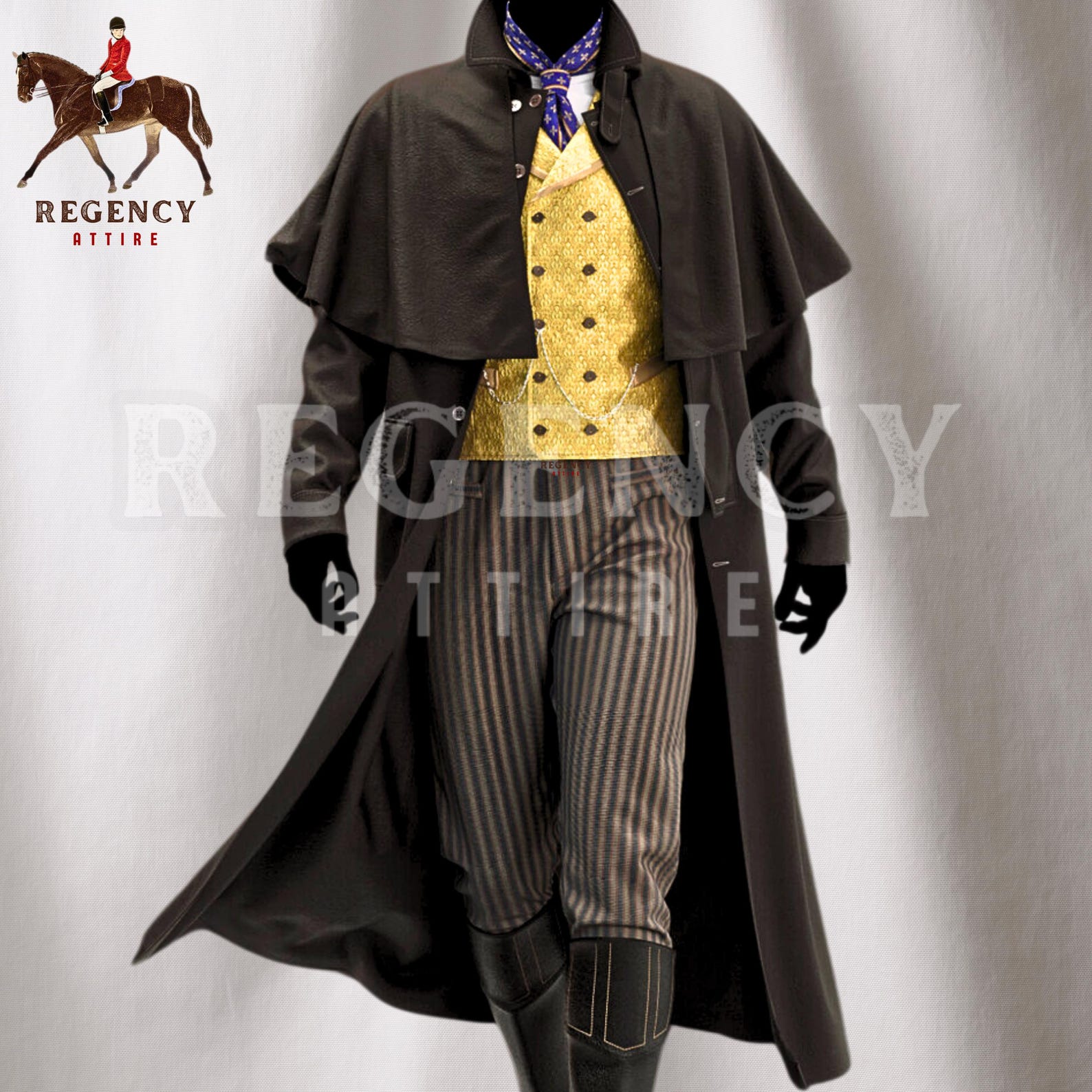 Mens Wool Inverness Cape Coat – Regency Garrick Overcoat, Cosplay - Etsy