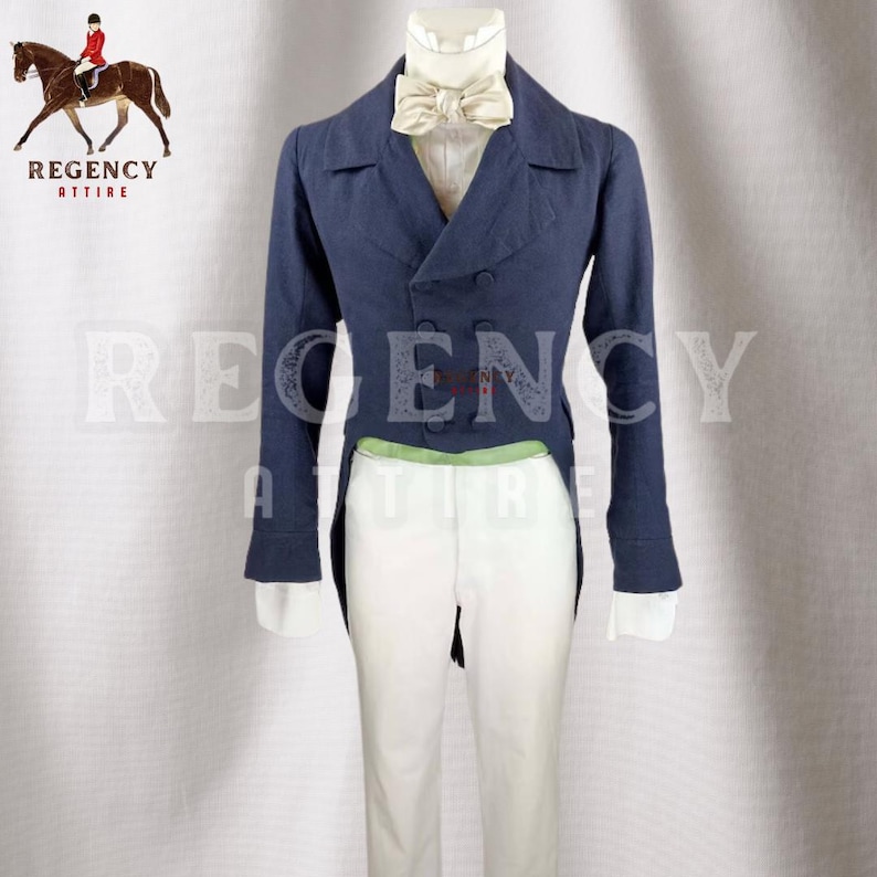 Mens Regency Darcy Tailcoat- Historical Wool Jacket -double Breasted ...