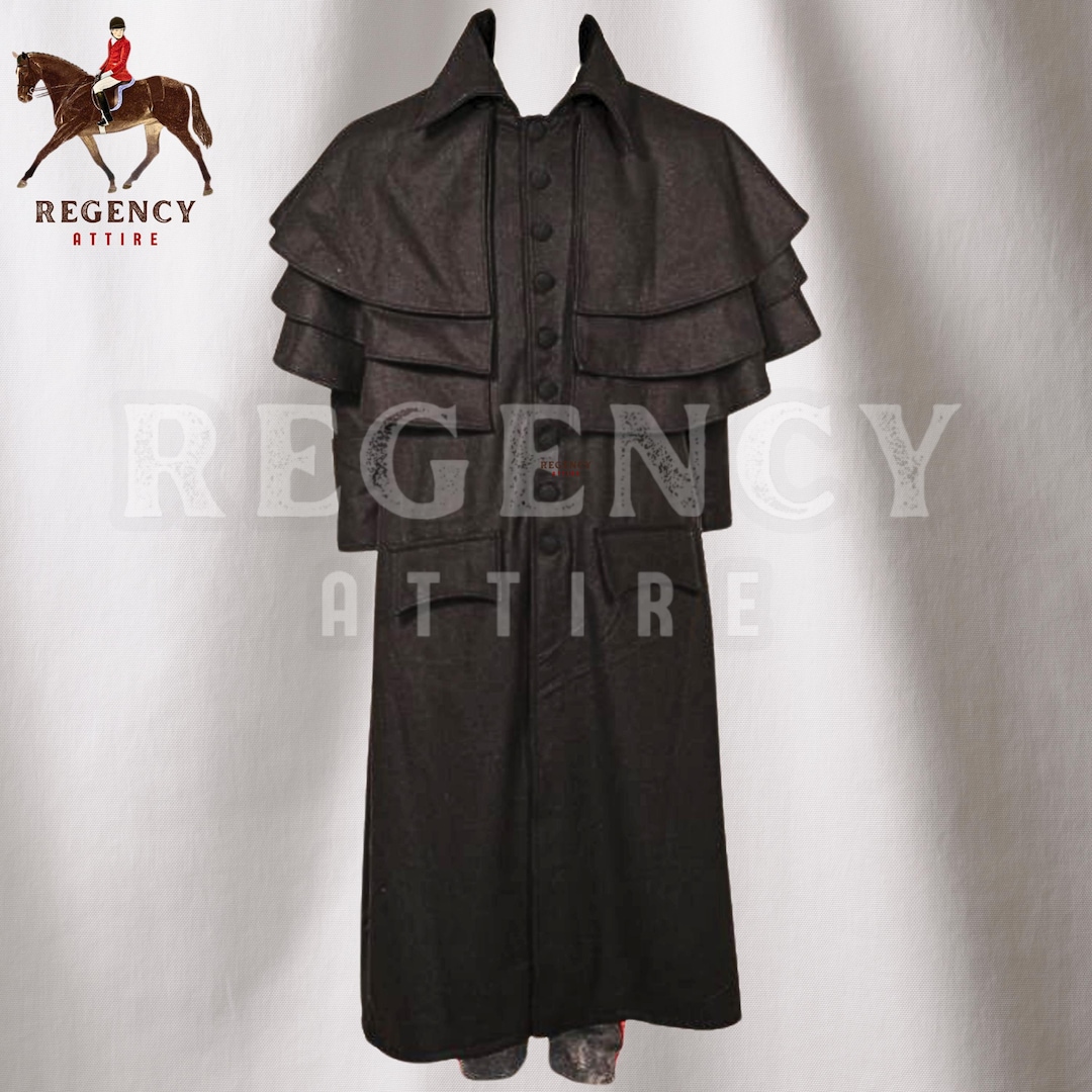 Mens Regency Triple Cape Coat - Gothic Coat -stylish Regency Coachman ...