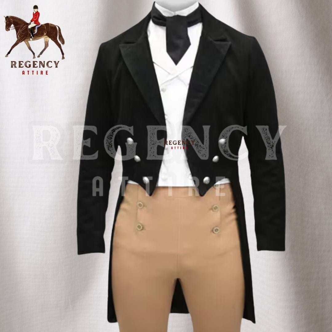 Premium Wool Made Victorian Tailcoat- Regency Wool Jacket -regency ...