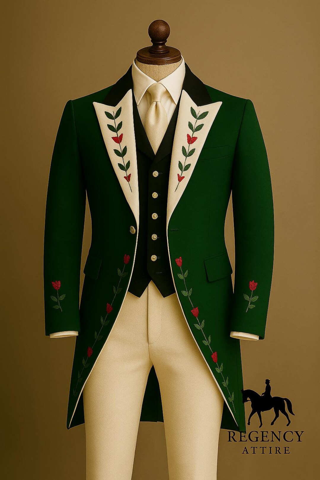 Embroidered Regency Wedding Suit – Custom Jane Austen Tailcoat - Etsy