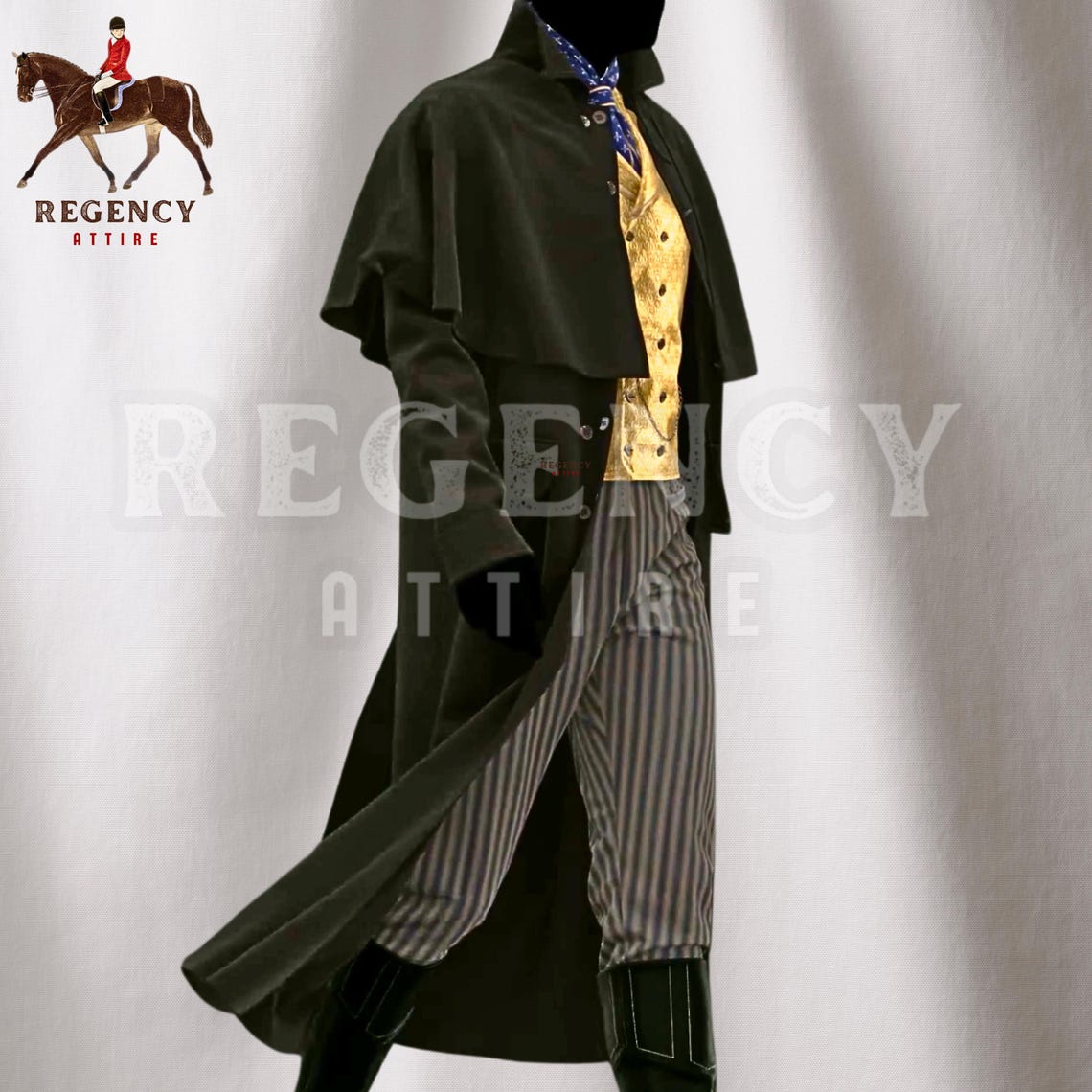Mens Inverness Cape Coat - Gothic Coat -stylish Regency Coachman Coat ...