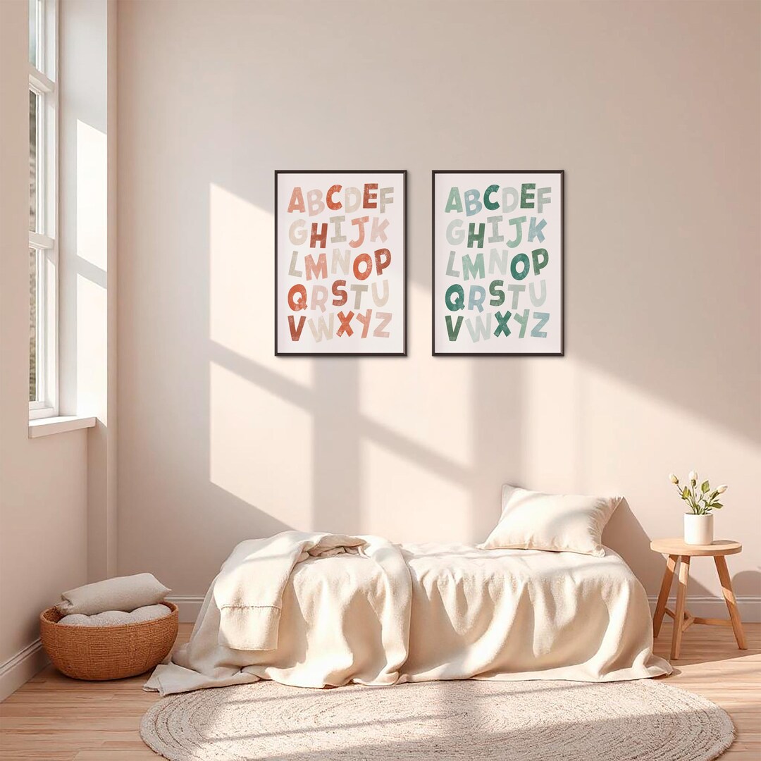 Educational Alphabet Poster for Children, Colorful Alphabet Poster ...