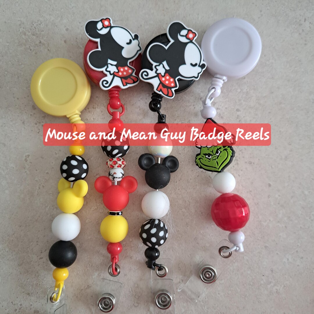 Mouse & Mean Guy Badge Reels - Etsy