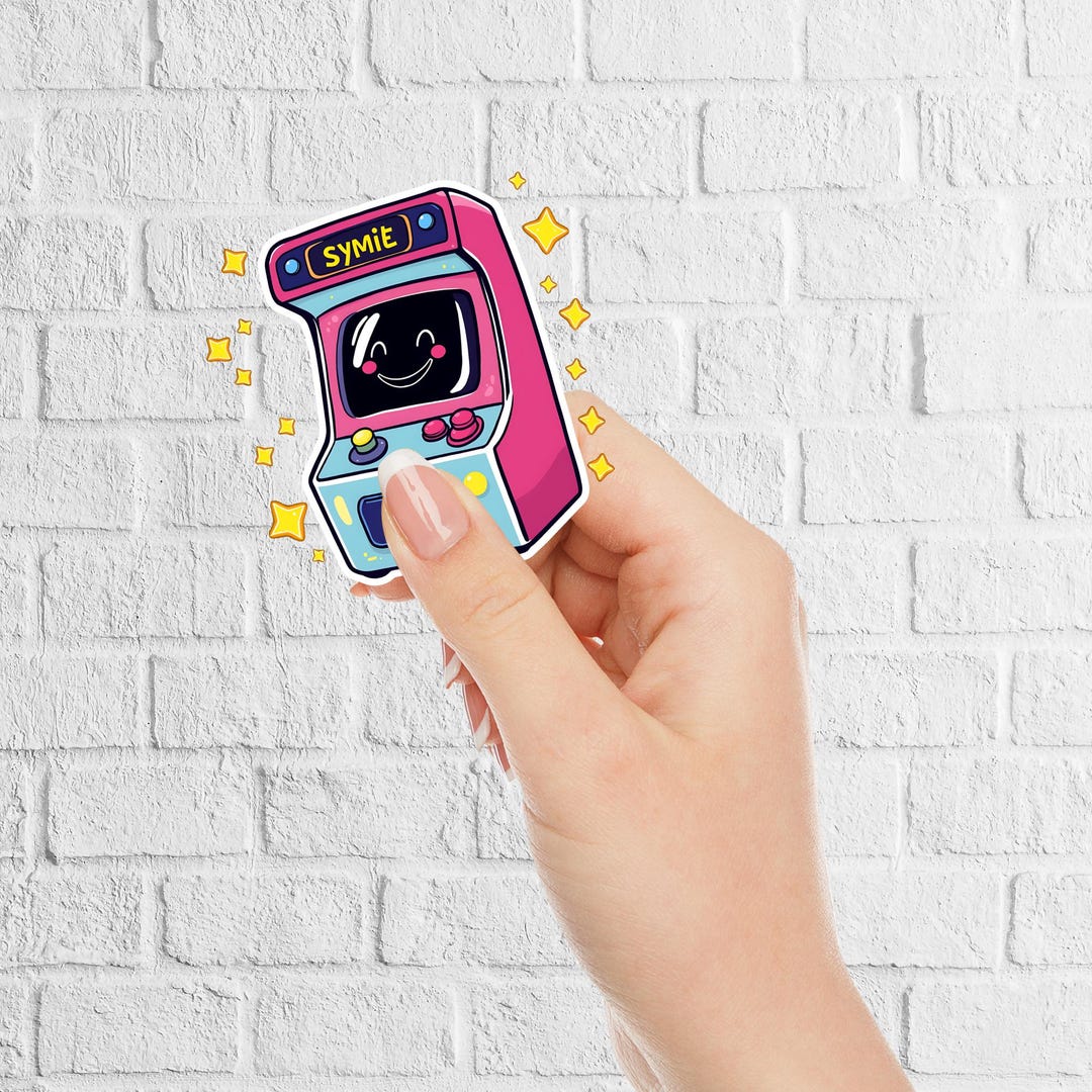 15 Ai-generated Cartoon Retro Arcade Machine Stickers | Nostalgic ...