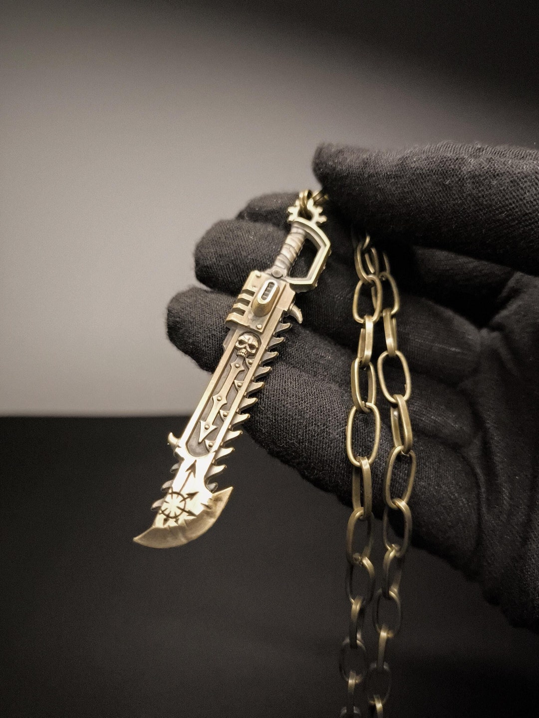 Warhammer40k Heretic Chainsword Pendant and Chain Necklace | Space ...