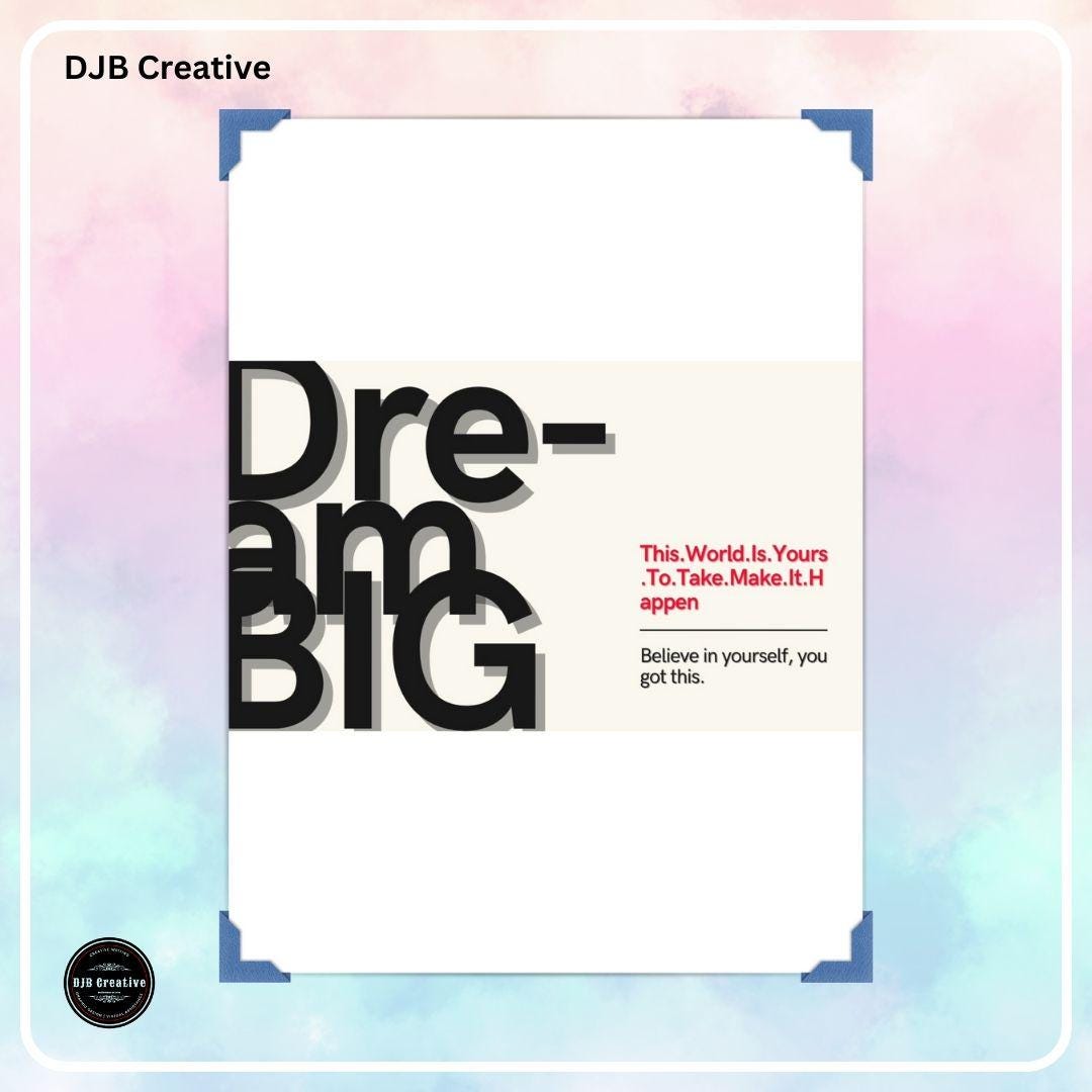 Dream Big Desktop Wallpaper | Motivational Aesthetic Background ...