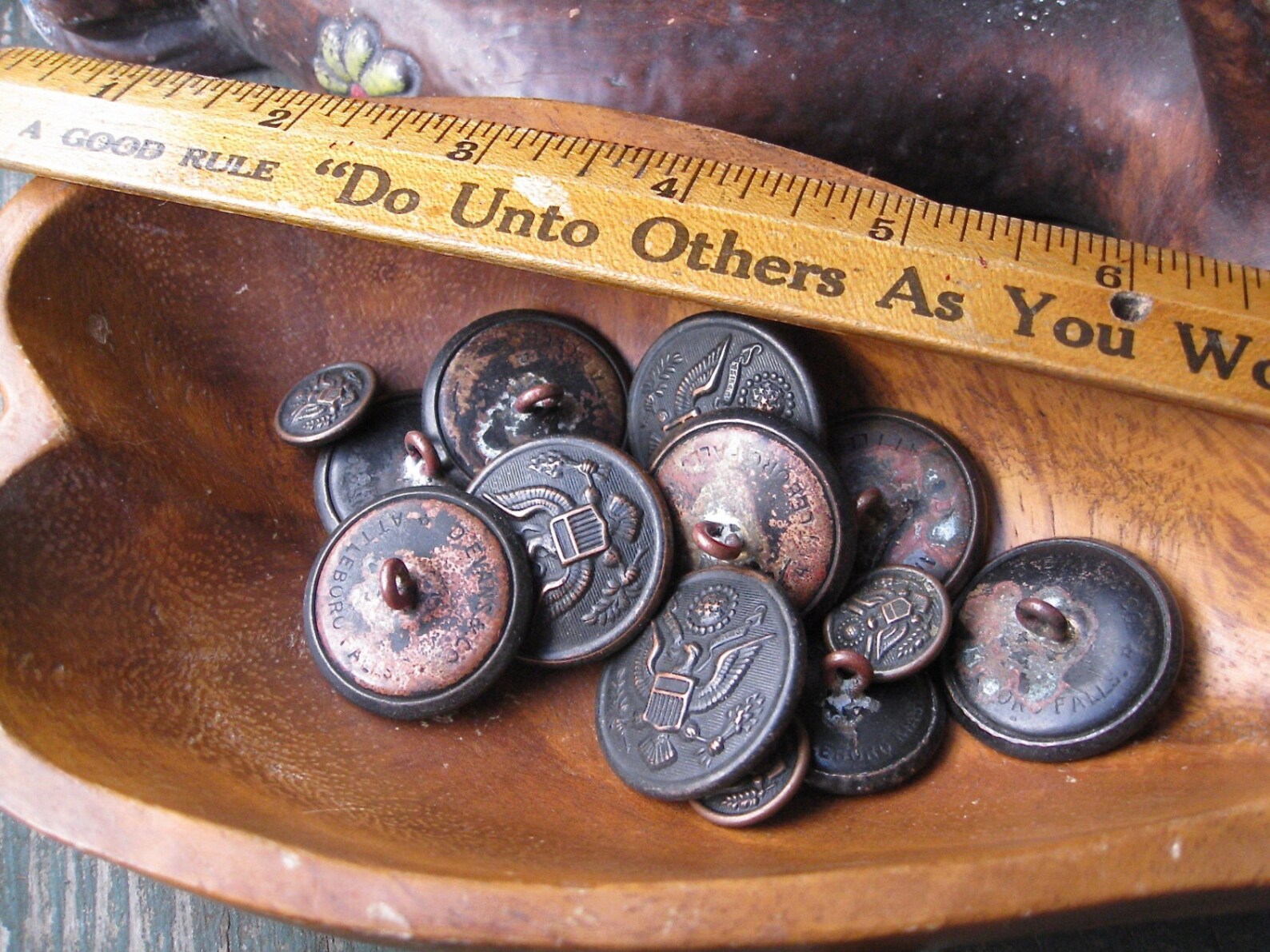 D. Evans and Co Button Lot of 13 Marked Attleboro Falls WW2 or | Etsy