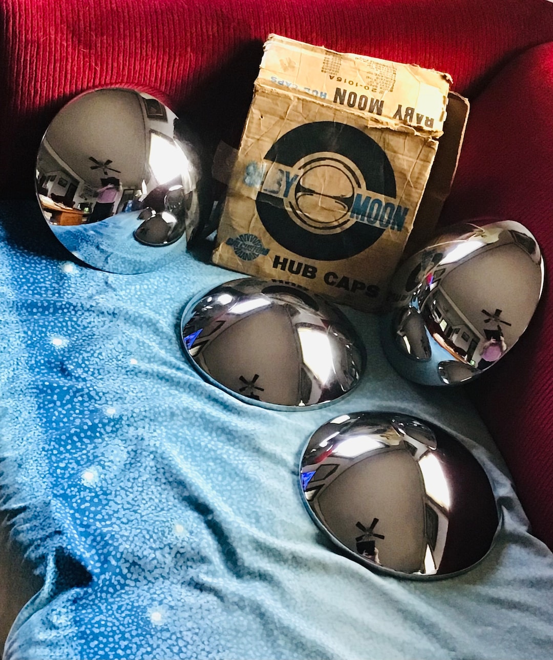 VTG Single Baby Moon Hubcap Only One Left Wide Angle Mirror Dorm Decor ...