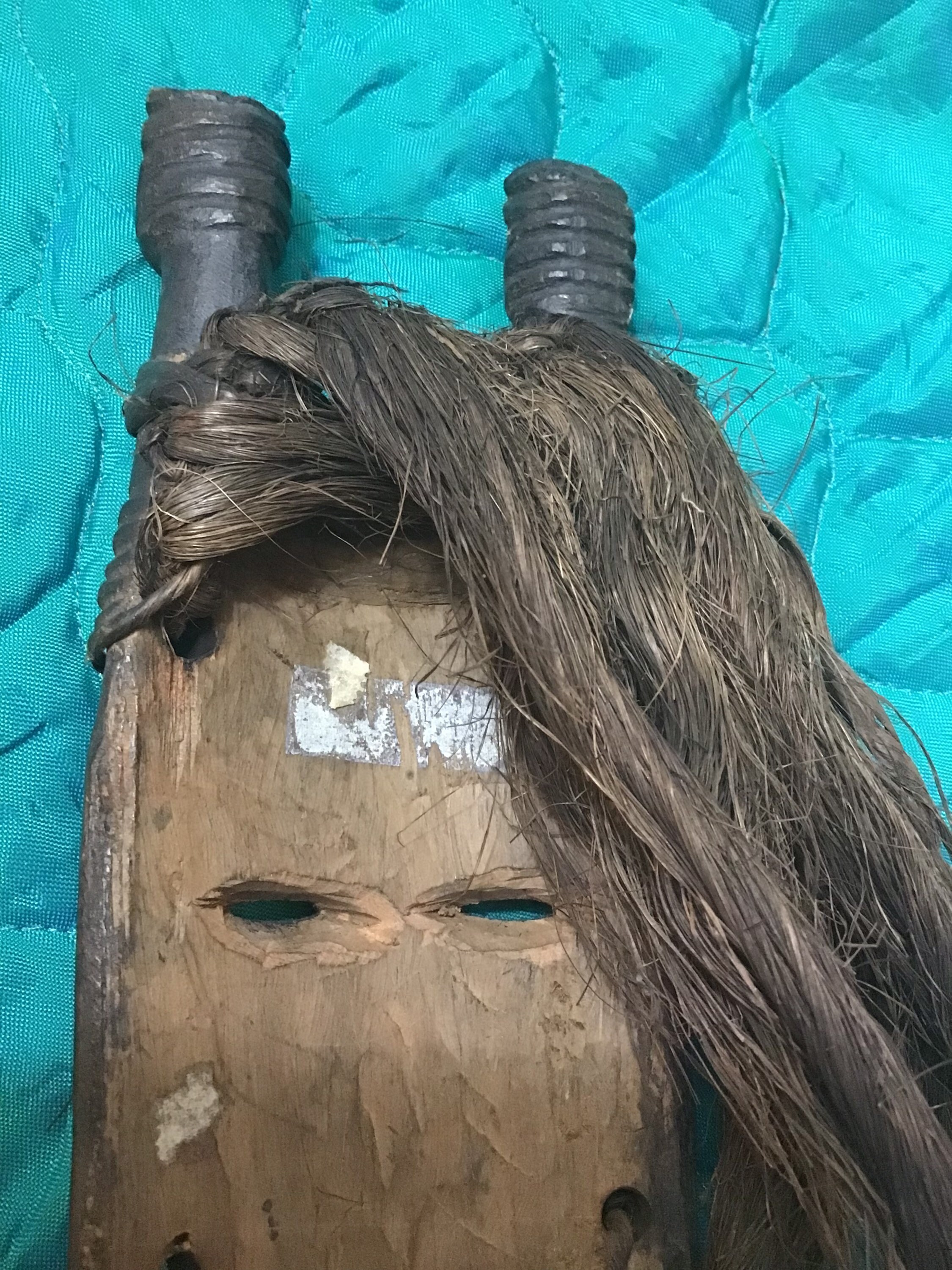 Vintage African Tribal Mask With Hair, Small Carved Face - Etsy