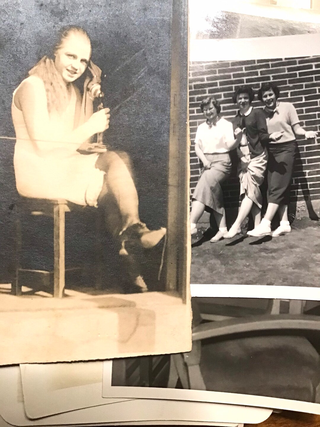 Show Me Some Leg Vintage Photo Lot of 17; Risqué and Humorous; Bathing ...