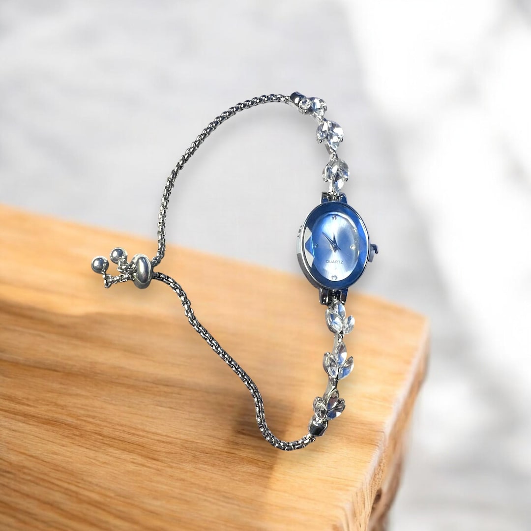 Silver Oval Bracelet Watch | Silver Women's Wristwatch | Vintage Silver ...