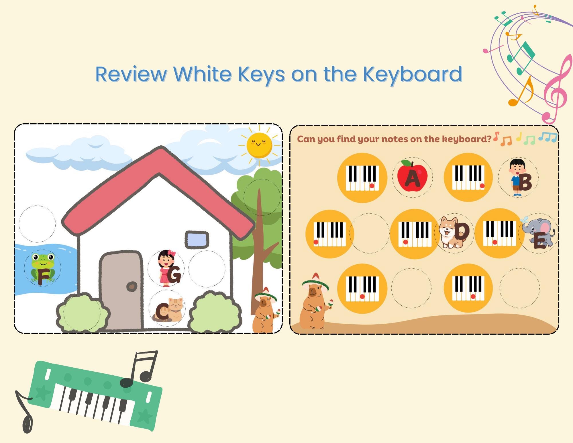 Digital Beginner Music Game PDF, Fun Music Education for Kids, Learn ...