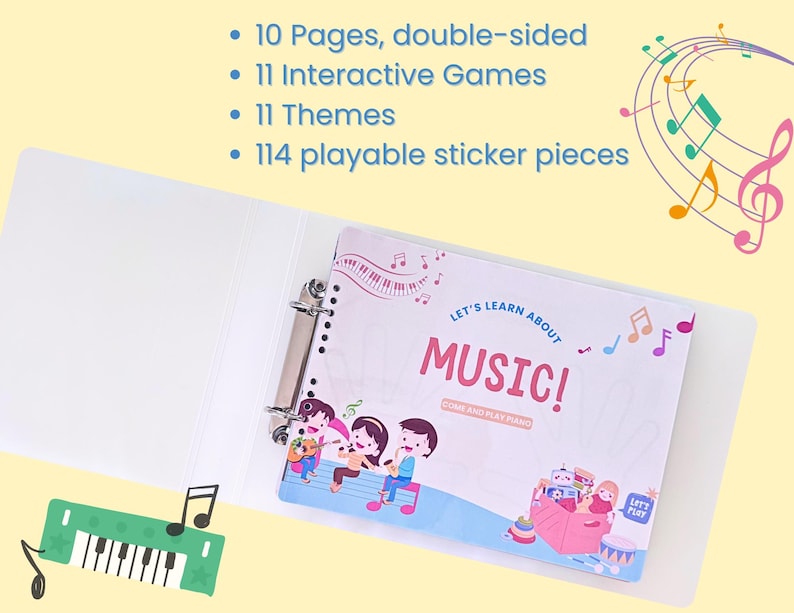 Beginner Music Game Book, Fun Music Education for Kids, Learn Music ...