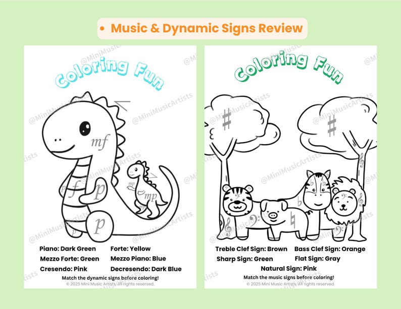 Printable Music Theory Coloring Worksheets, Fun Beginner Piano Lessons ...