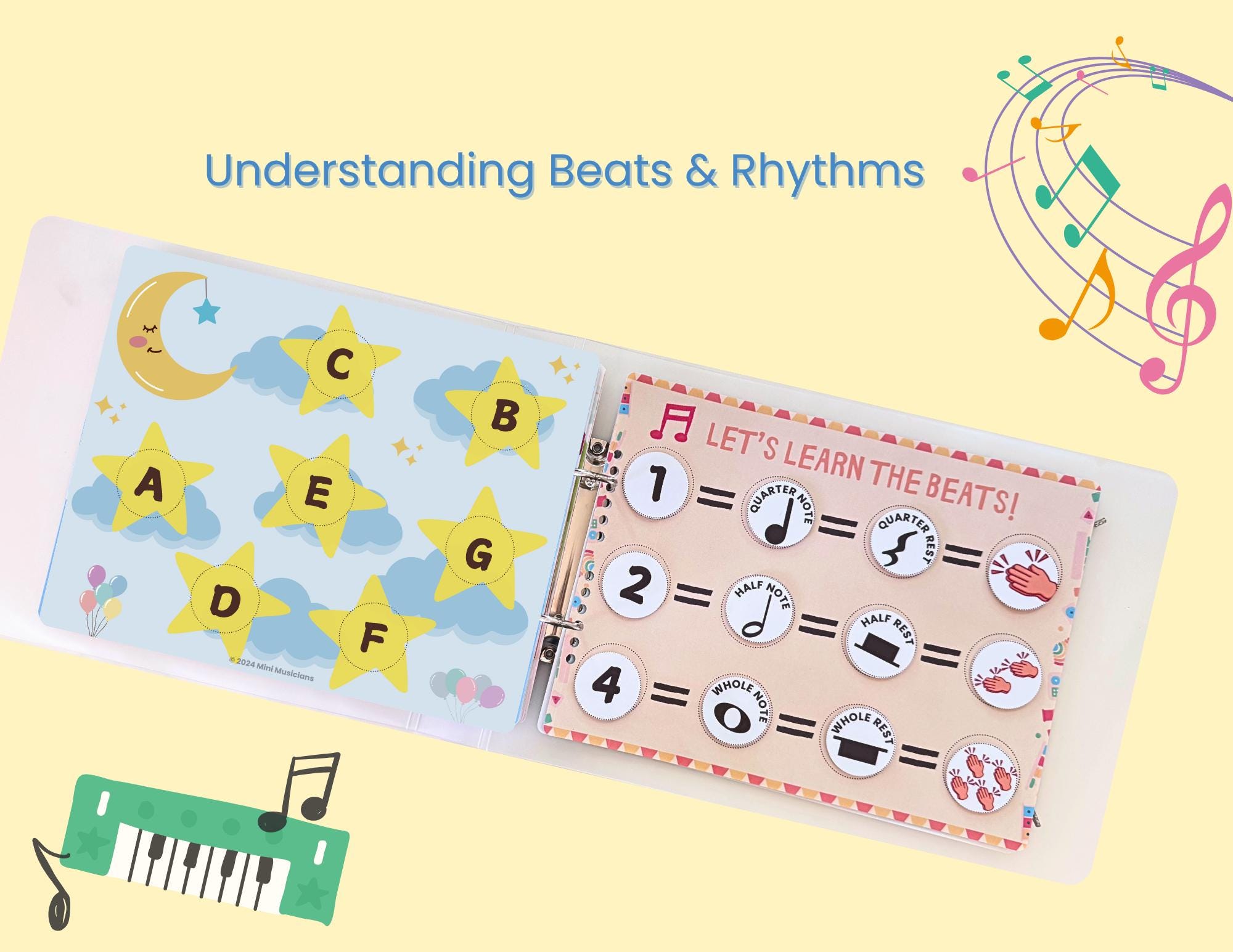 Beginner Music Game Book, Fun Music Education for Kids, Learn Music ...