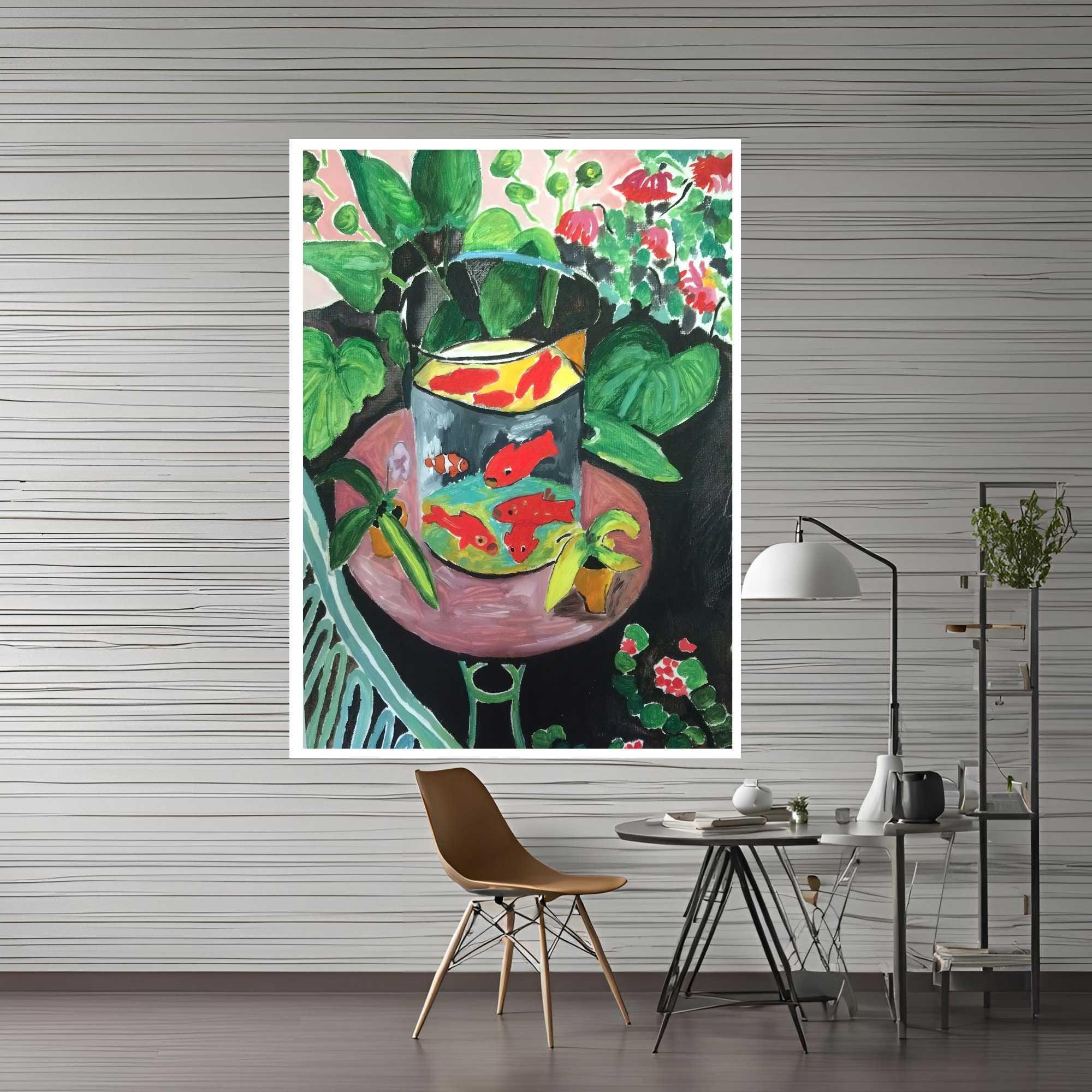 Henri Matisse,goldfish,goldfish in A Fish Tank Home Decor Modern Frame ...