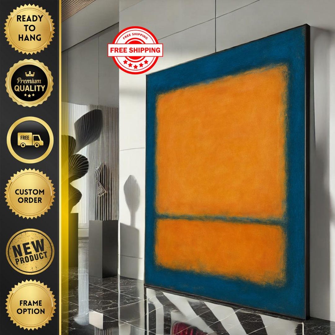 Mark Rothko Blue and Orange Canvas Iconic Color Field Painting ...