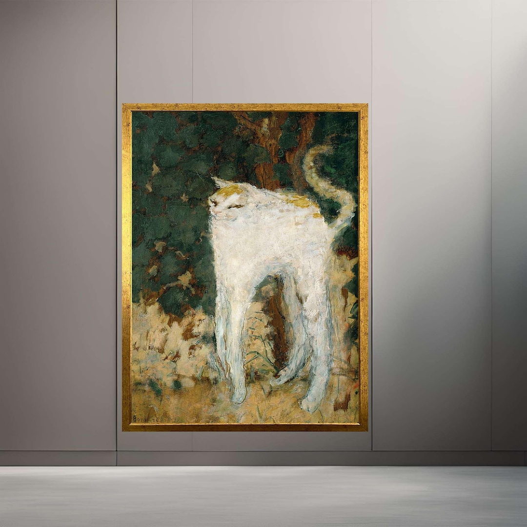 Le Chat Blanc 1894 by Pierre Bonnard Modern Frame Canvas Wall Art Print ...