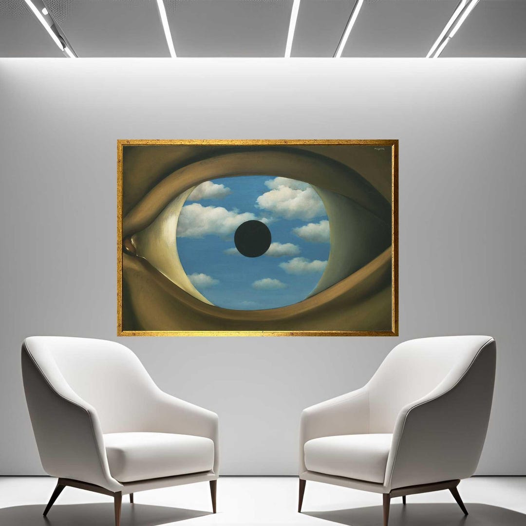 Rene Magritte Eyes Modern Frame Canvas Wall Art Print - Etsy