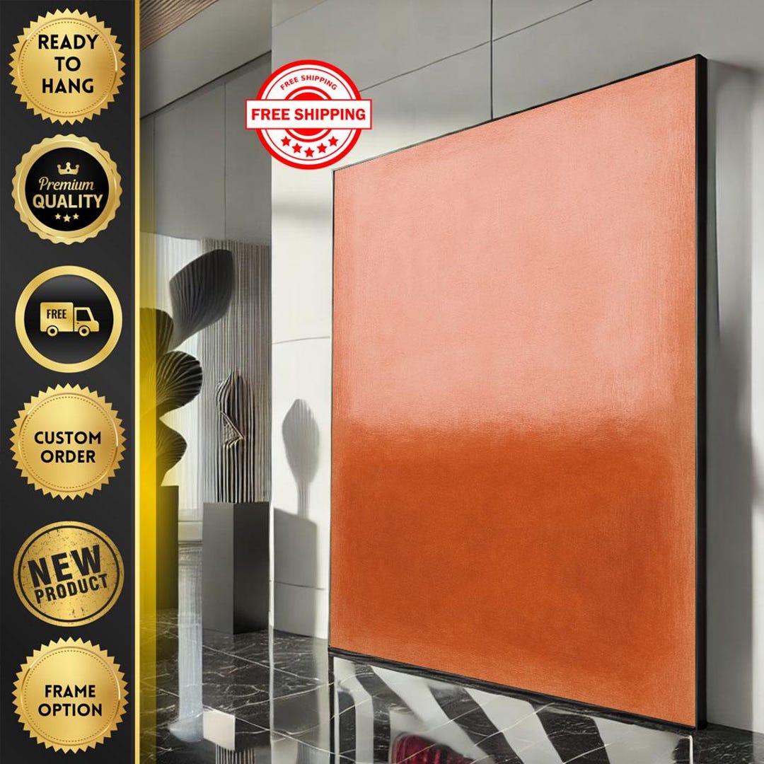 Rothko Style Orange Canvas Bold Color Field Abstract Painting ...