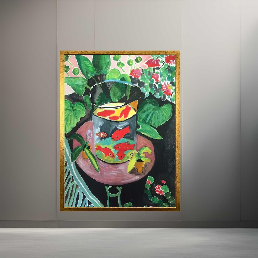 Henri Matisse,goldfish,goldfish in A Fish Tank Home Decor Modern Frame ...