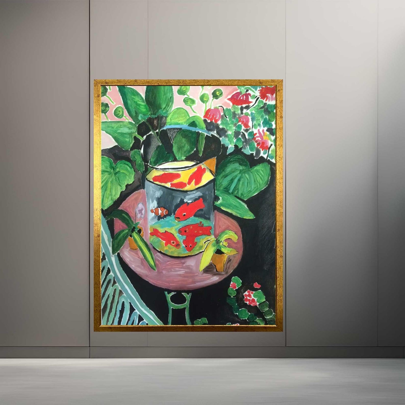 Henri Matisse,goldfish,goldfish in A Fish Tank Home Decor Modern Frame ...