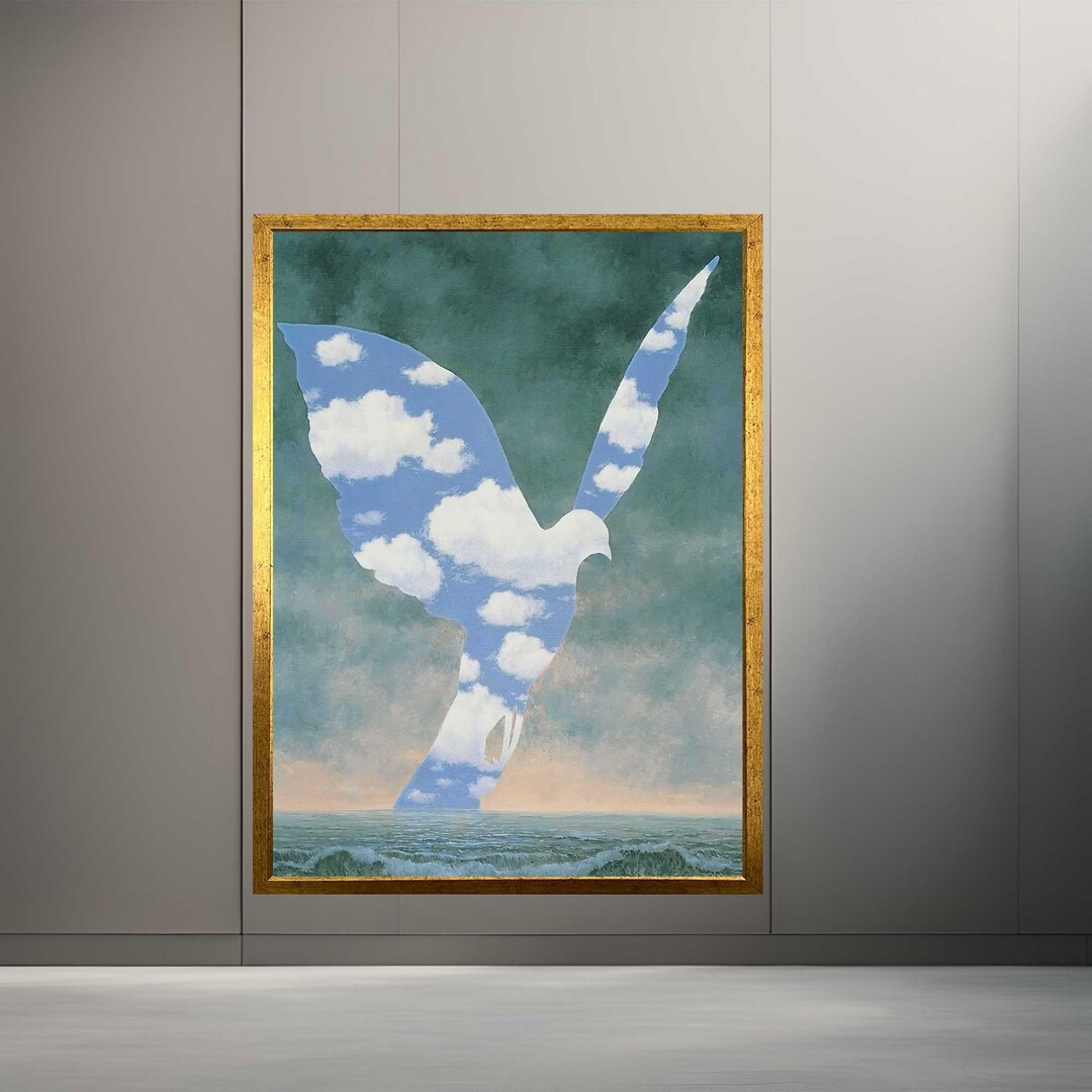 Rene Magritte the Great Family Exhibition Modern Frame Canvas Wall Art ...