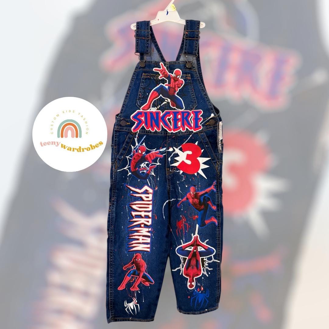 Personalized Kids Custom Character Birthday Overalls, Custom Overall ...