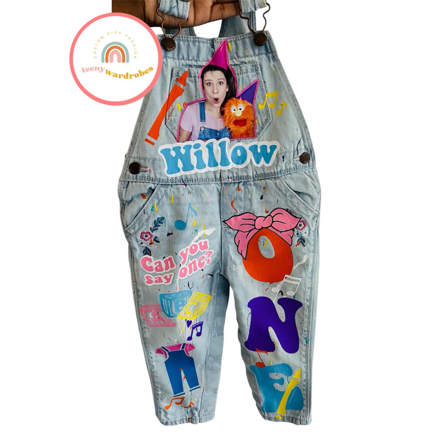 Can You Say One? Kids Custom Character Birthday Overalls, Custom ...