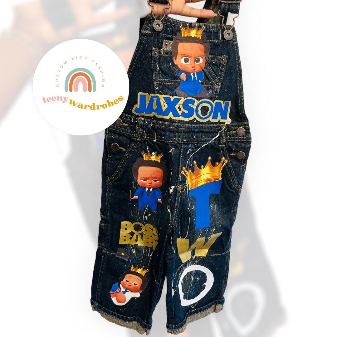 Custom African American Boss Birthday Outfit – Personalized Overalls ...