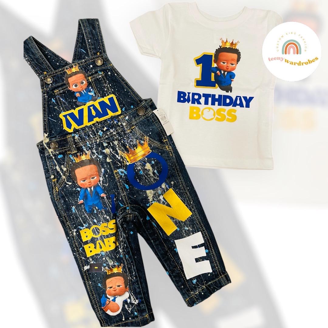 Custom African American Boss Birthday Outfit – Personalized Overalls ...
