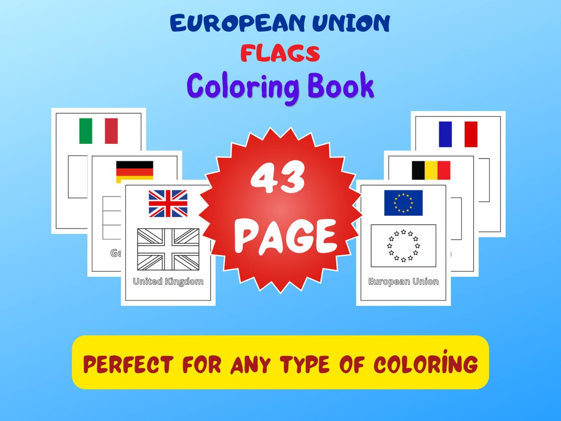 43 European National Flags Coloring Pages/coloring Pages/ Coloring ...