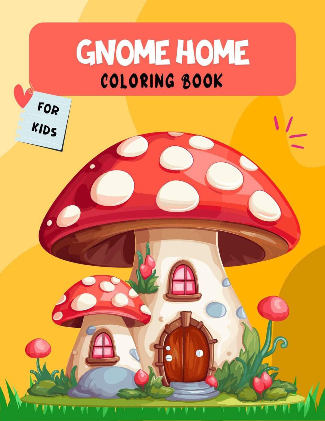 Gnome House Coloring Book | Coloring Pages for Kids | 20 Page Coloring ...