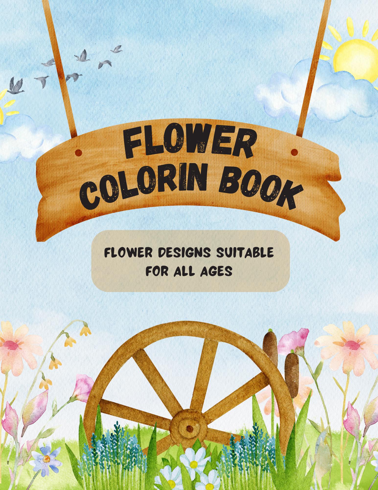 50 Flower Coloring Pages for Children & Adults | Flower Coloring Pages ...