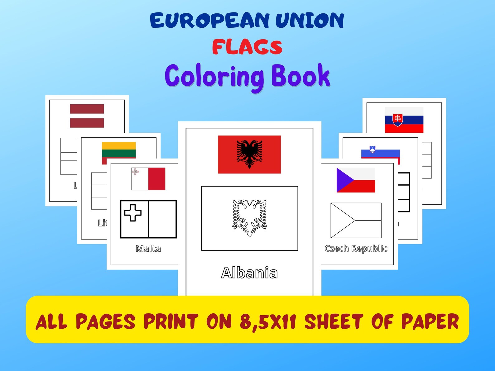 43 European National Flags Coloring Pages/coloring Pages/ Coloring ...