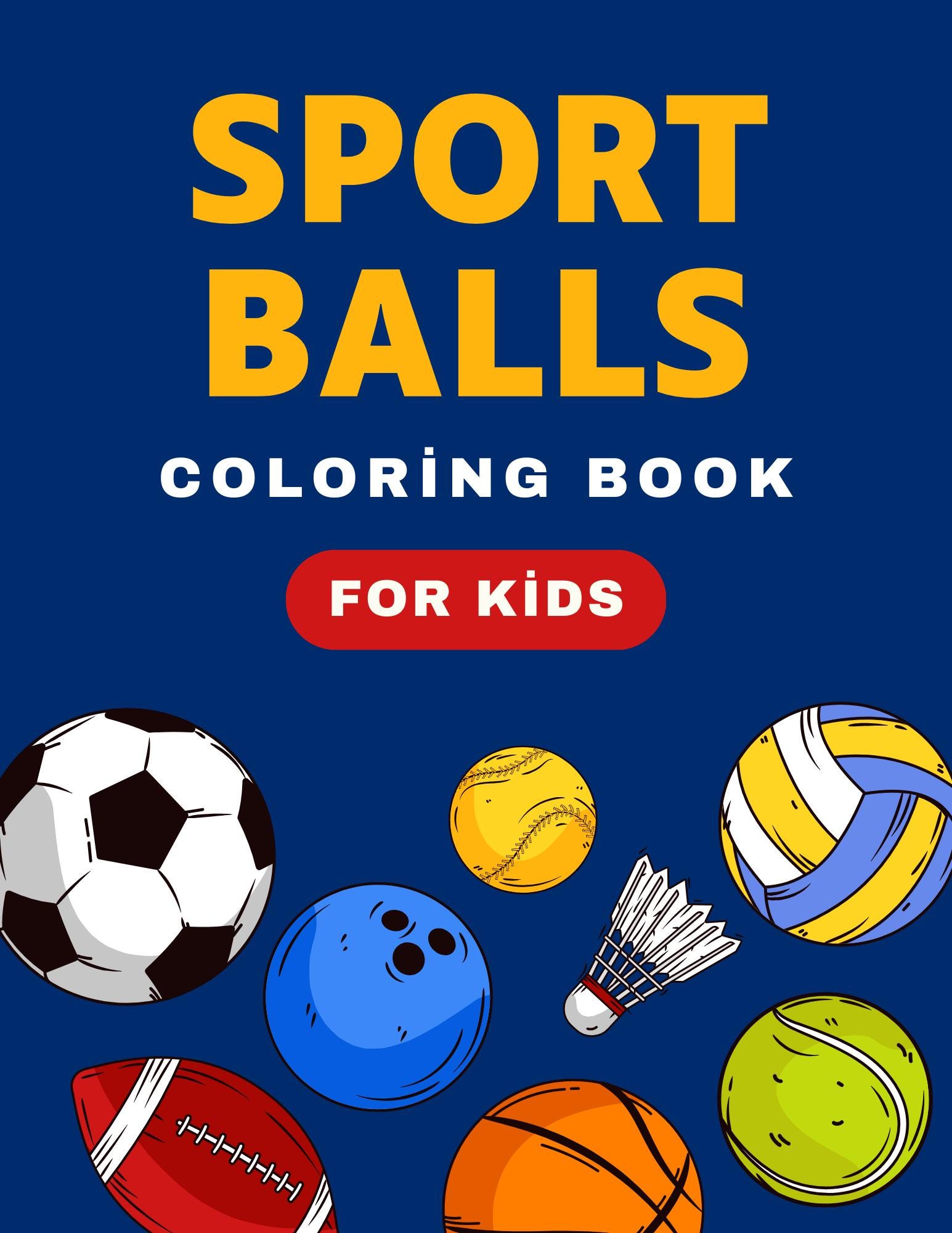 15 Sport Balls Coloring Pages/ Printable Coloring Pages for Kids ...
