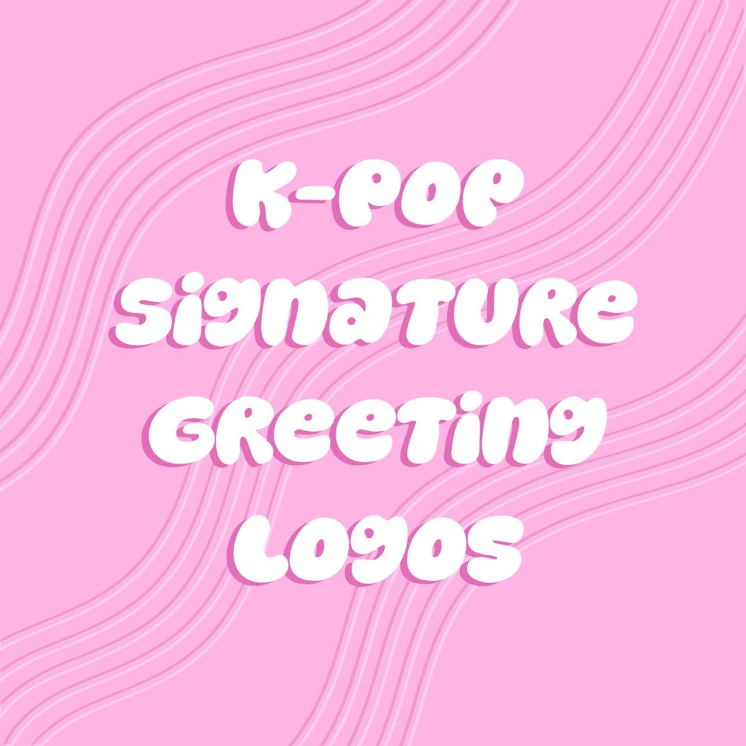 K-pop Signature Greeting Logos: TXT, Stray Kids, ATEEZ Icon Set - Etsy