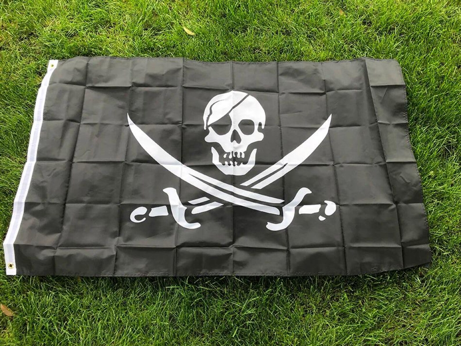 Pirate Flag Double Broken Skull Jack Rackham Jolly Roger Banner - Etsy