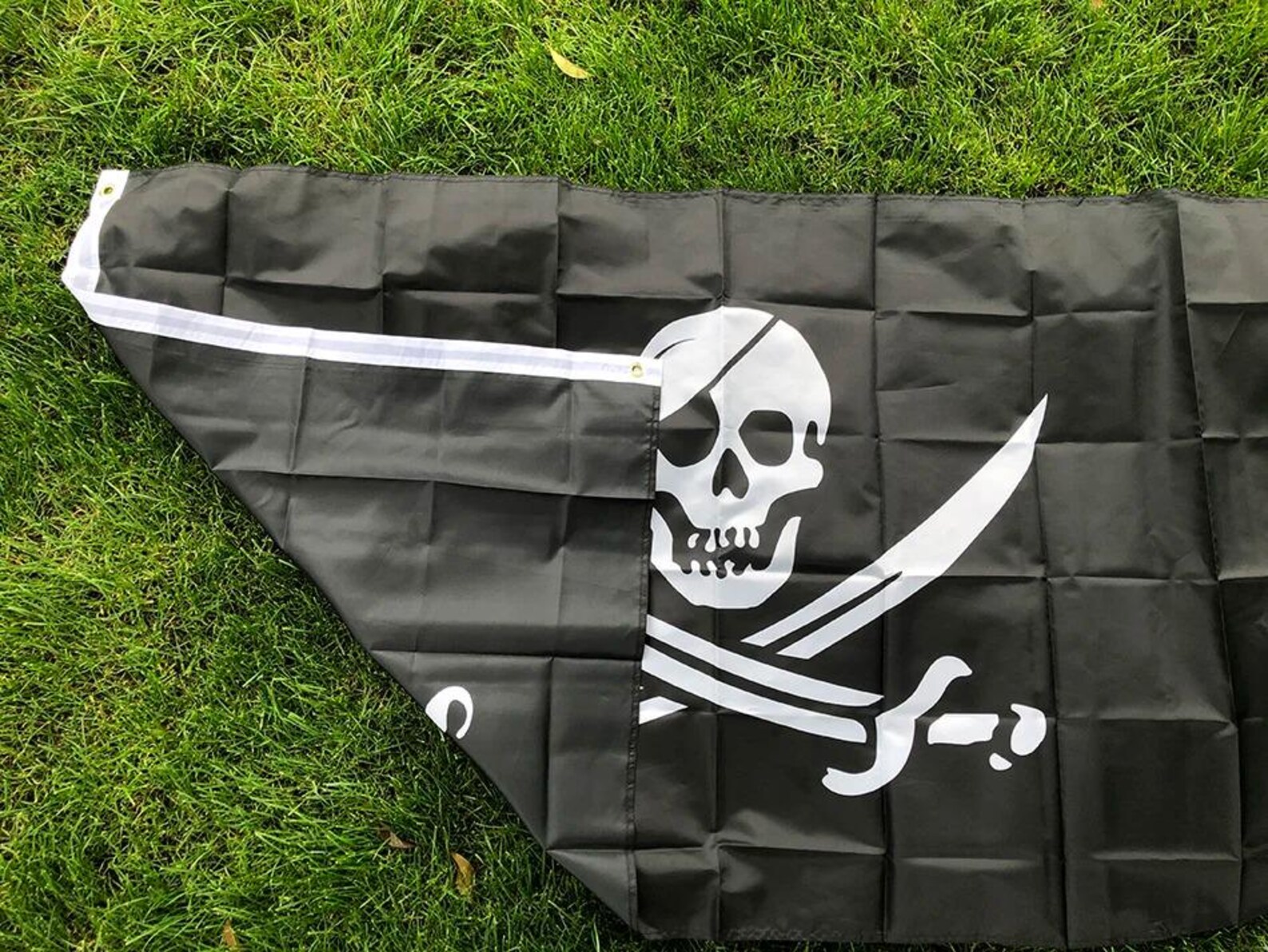 Pirate Flag Double Broken Skull Jack Rackham Jolly Roger Banner - Etsy