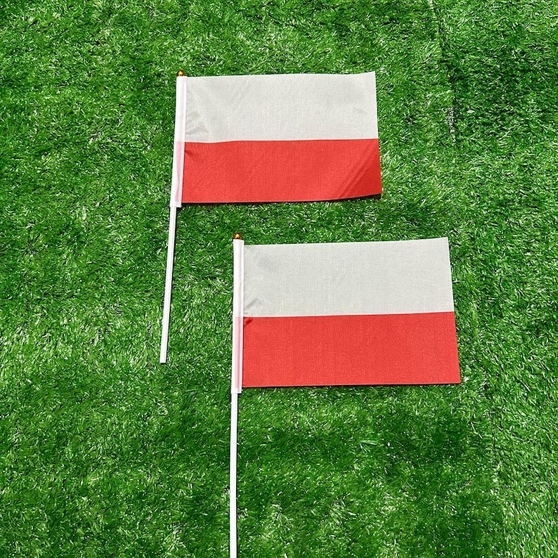 Poland Hand Flag Mini Polish Flag With Stick for Events and ...