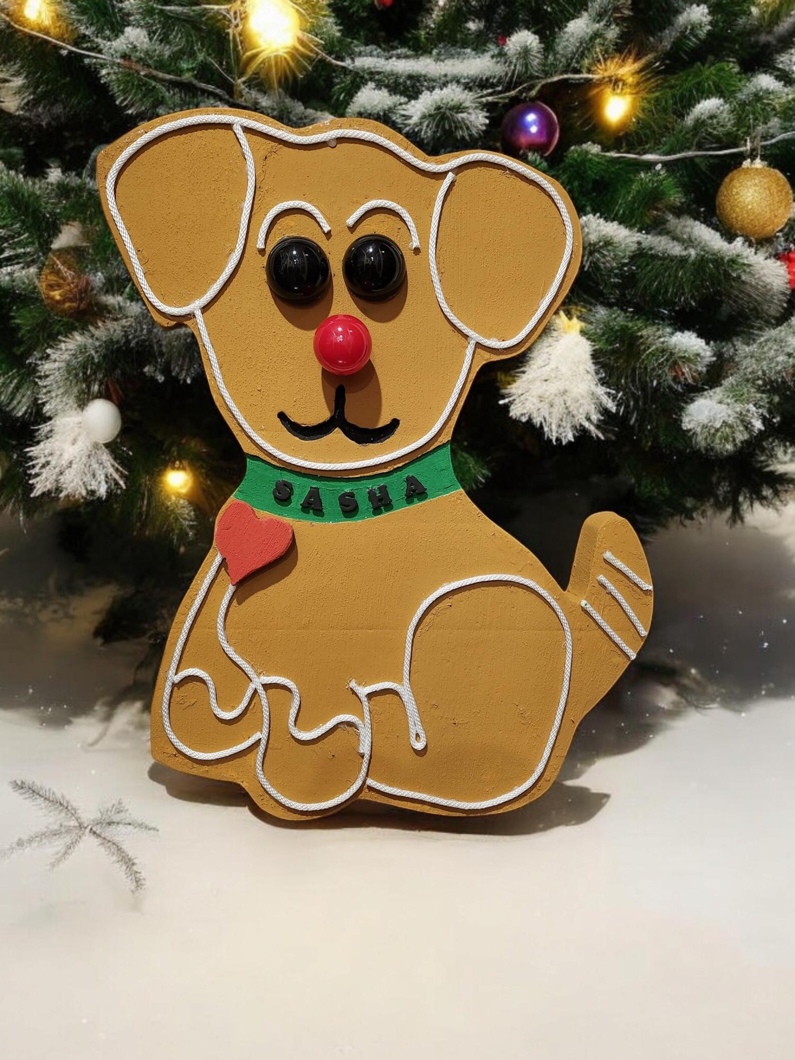 Gingerbread Puppy Christmas Lawn Decoration. - Etsy