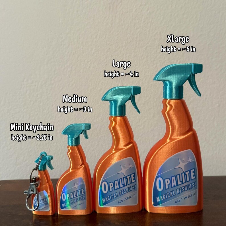 Opalite Spray Bottle Figurine, Keychain, or Ornament | 3d-printed Merch ...